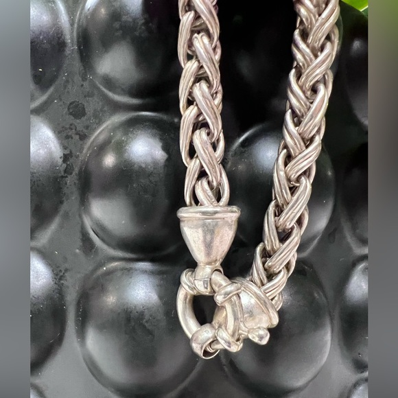 Jewelry | Retro 9s Silver Braided Clasp Bracelet | Poshmark